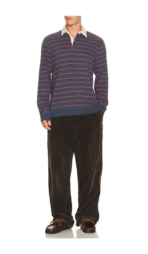 Marine Layer Sueded Rugby Polo In . Also