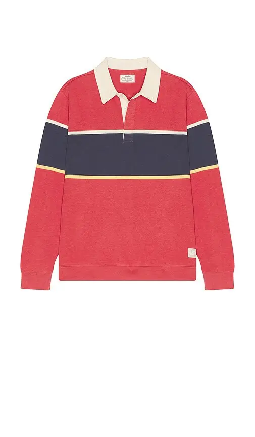 Marine Layer Sueded Rugby Polo In . Also