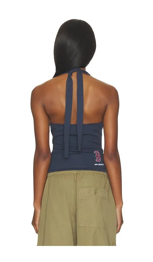 OFF SEASON Boston Red Sox Ruched Halter Top In . Also