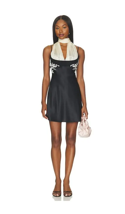 MIRROR PALAIS Belle De Jour Mini Dress In . Also - Black