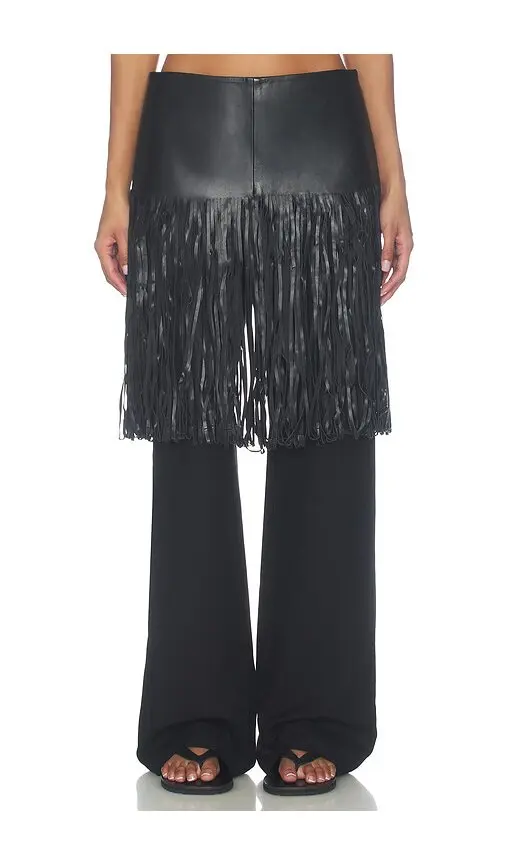 ST. AGNI Fringe Belt Skirt