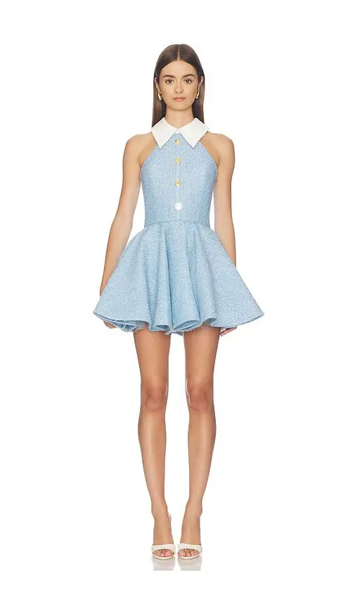 BRONX BANCO Sleeveless Tweed Mini Dress In . Also