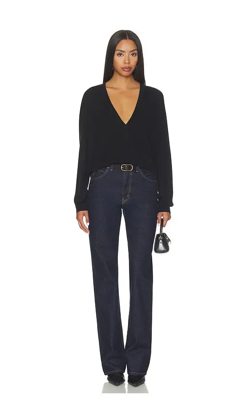 EAVES Devyn V Neck Sweater In . Also