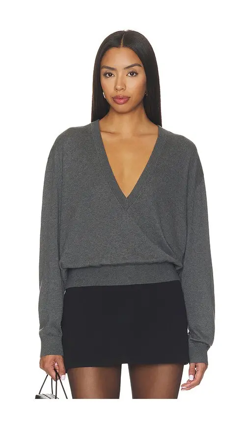 EAVES Devyn V Neck Sweater In . Also