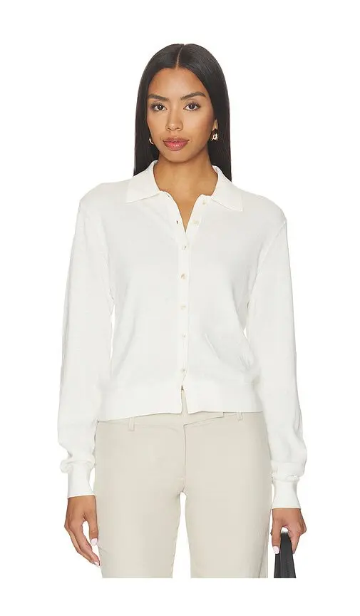 EAVES Maegen Polo Collar Cardigan In . Also