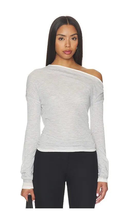 EAVES Wei Layered Assym Knit Top In . Also