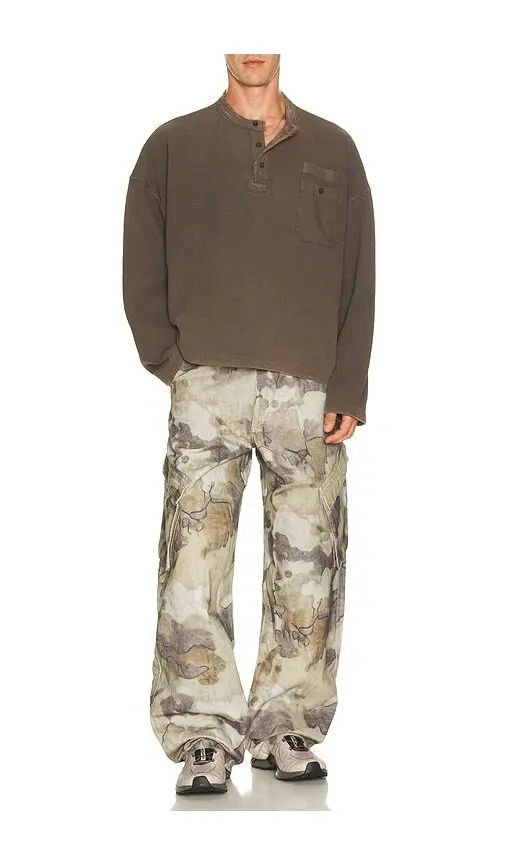 REPRESENT Henley Sweatshirt In . Also