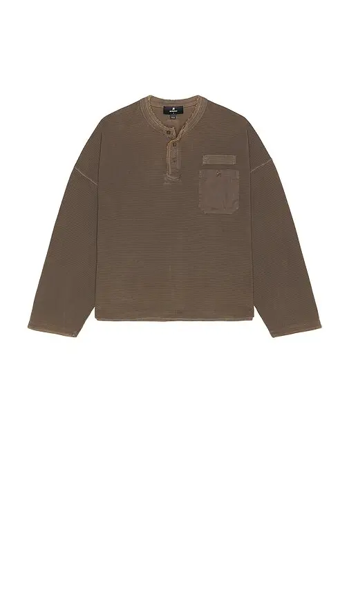 REPRESENT Henley Sweatshirt In . Also