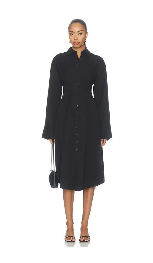 ALL THE WAYS Charitie Button Up Midi Dress In . Also