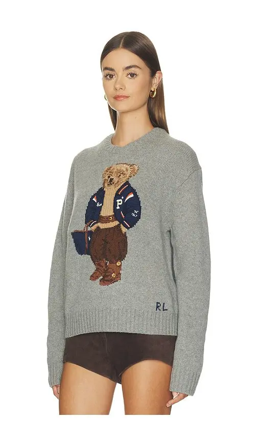 Polo Ralph Lauren Wool Bear Long Sleeve Crew Neck Sweater In . Also