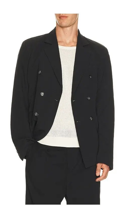 PALMES Double Breasted Wool Blazer In . Also