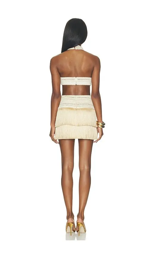 PatBO Petal Fringe Mini Dress In . Also