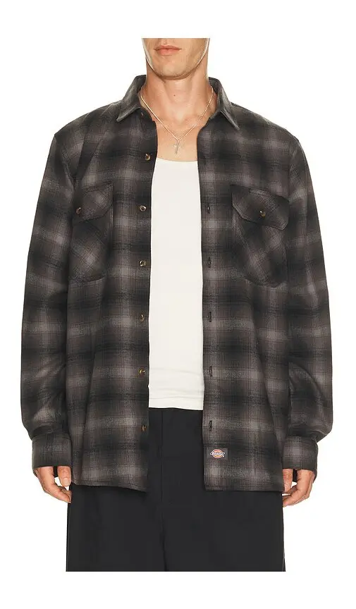 Dickies Long Sleeve Flannel Work Shirt In . Also