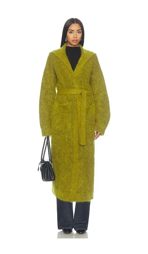 GANNI Brushed Mohair Long Cardigan In . Also