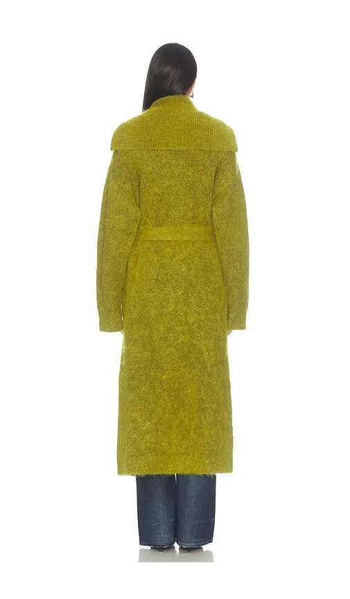 GANNI Brushed Mohair Long Cardigan In . Also