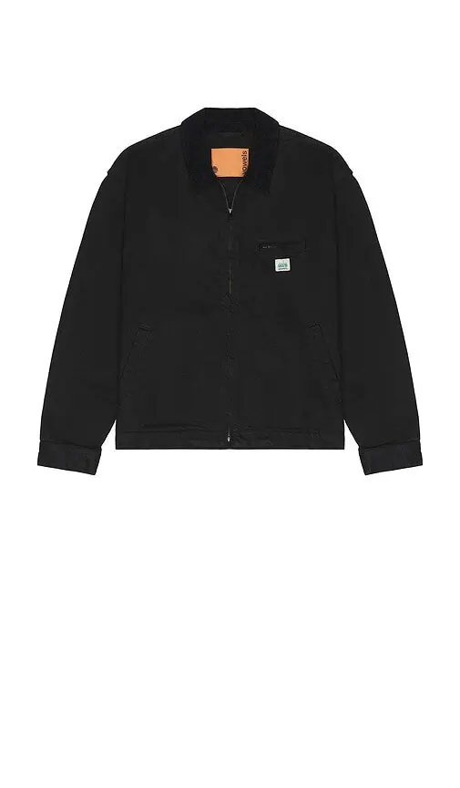 VOWELS Garment Dyed Zip Up Jacket In . Also