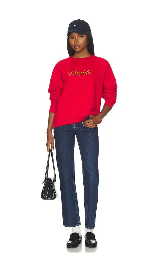 WILLY CHAVARRIA Diablo Raglan Standard Crewneck Sweatshirt In . Also