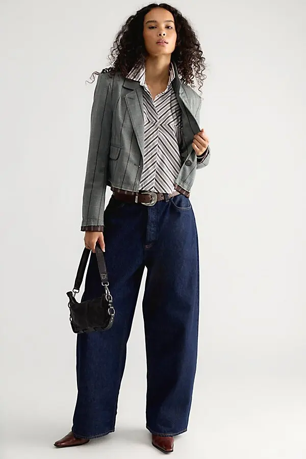 AGOLDE Agnes Striped Button Down Shirt At