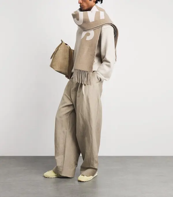 Jacquemus Virgin Wool Logo Scarf