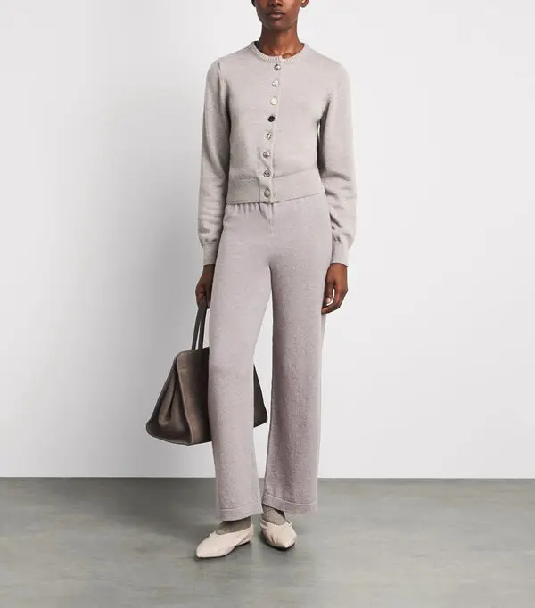 BARRIE Cashmere Wide-leg Trousers