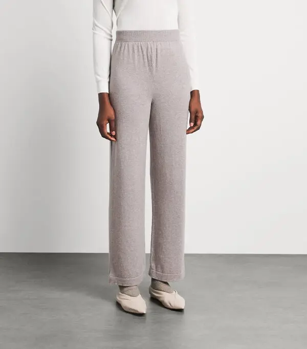 BARRIE Cashmere Wide-leg Trousers