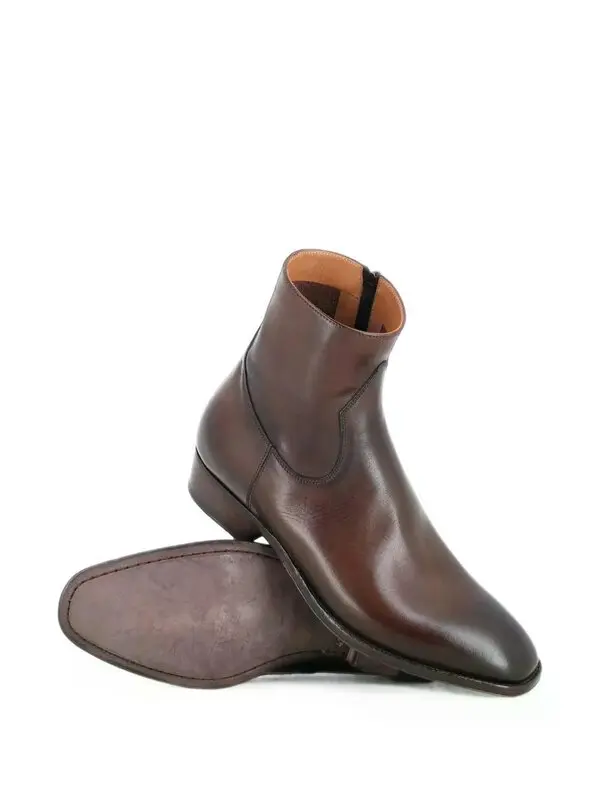 ALBERTO FASCIANI Side-zip Leather Boots