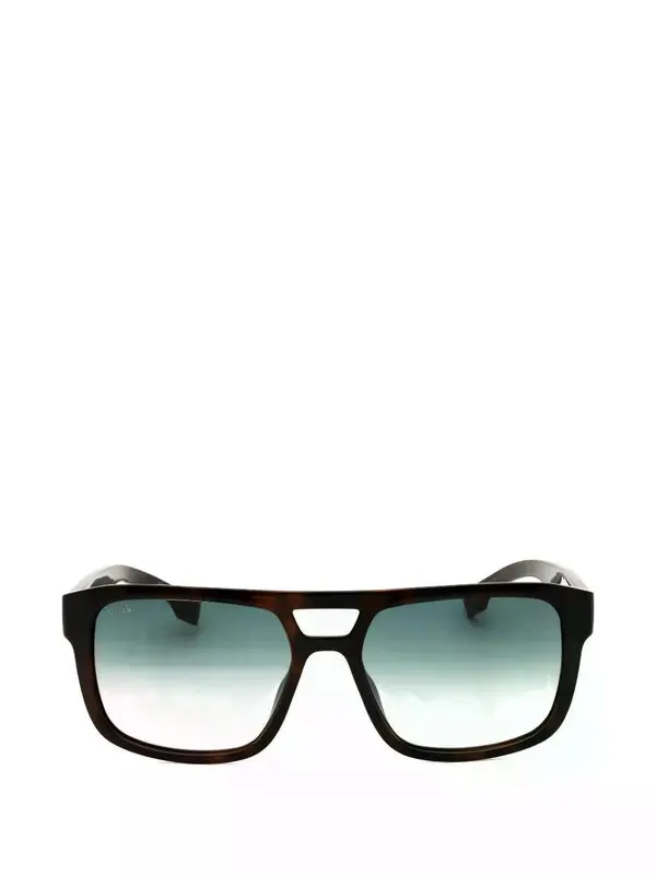 BOSS Tortoiseshell-effect Rectangle-frame Sunglasses