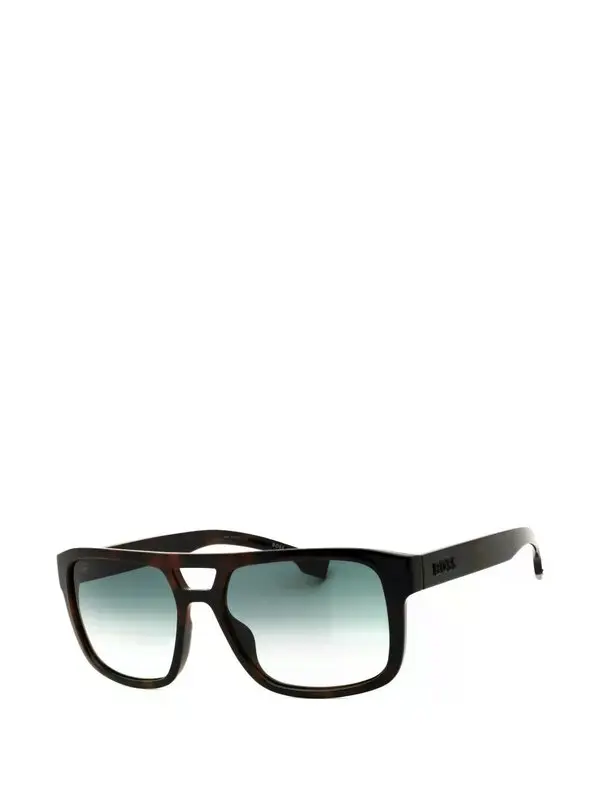 BOSS Tortoiseshell-effect Rectangle-frame Sunglasses