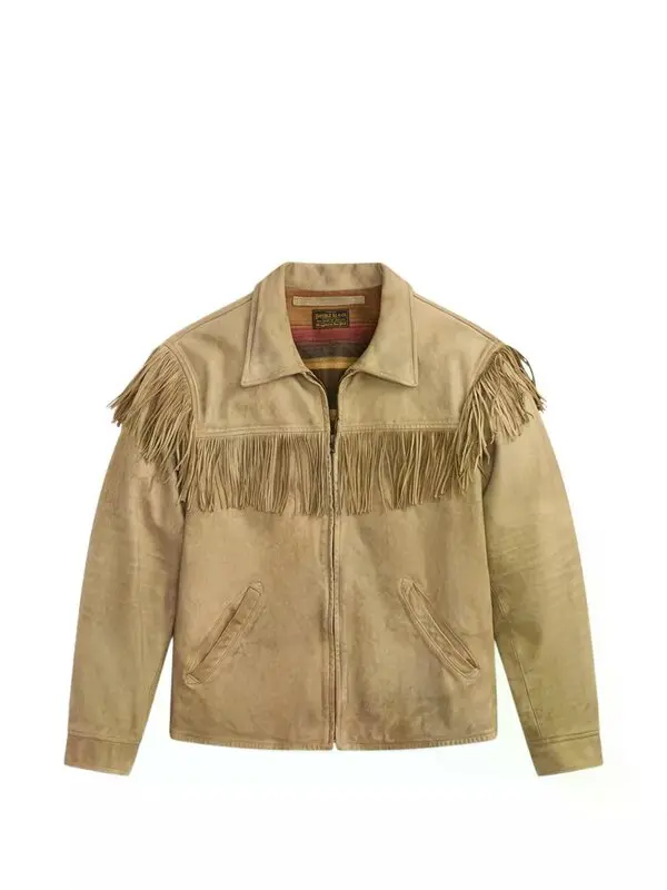 Ralph Lauren Fringe-trimmed Goat-suede Jacket - Neutrals