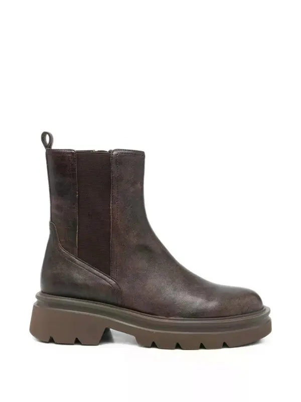 BRUNO PREMI Elasticated-panel Leather Ankle Boots