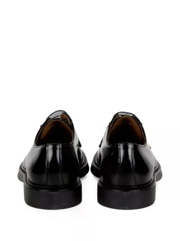FRANCO FEDELE Polished Calf Leather Derby Shoes
