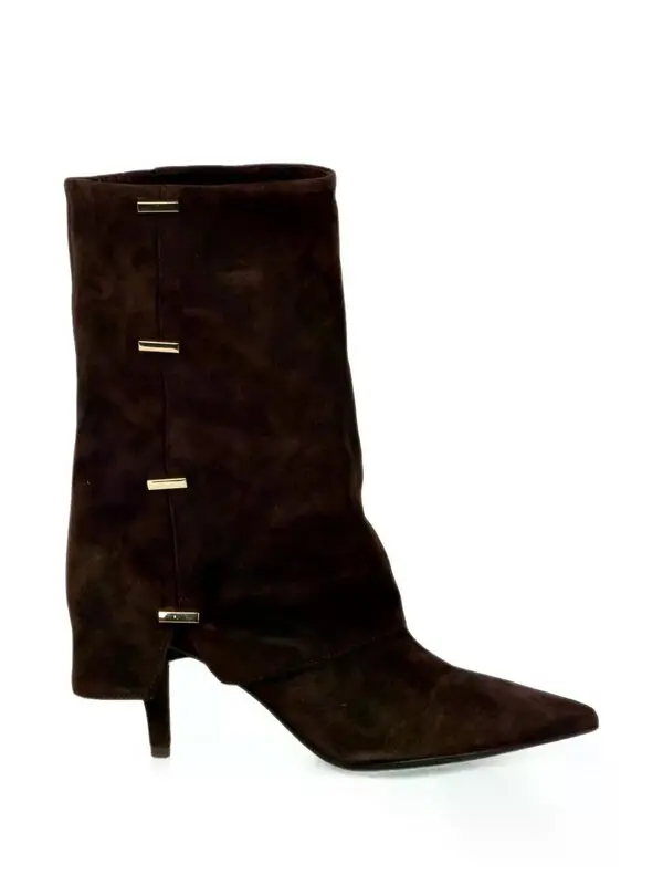 CHANTAL Suede Pointed-toe Boots - Brown