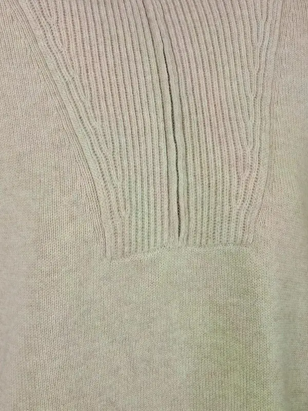 ANAII Ribbed Half-zip Sweater
