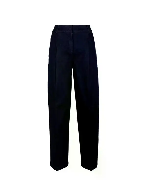 VIA MASINI 80 Pleated Wide-leg Jeans