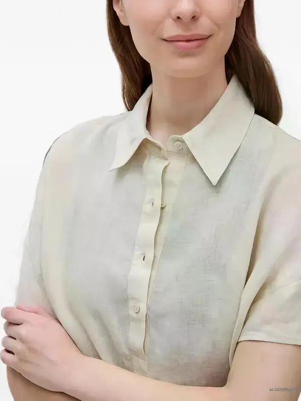 BENETTON Short-sleeve Linen Polo Shirt