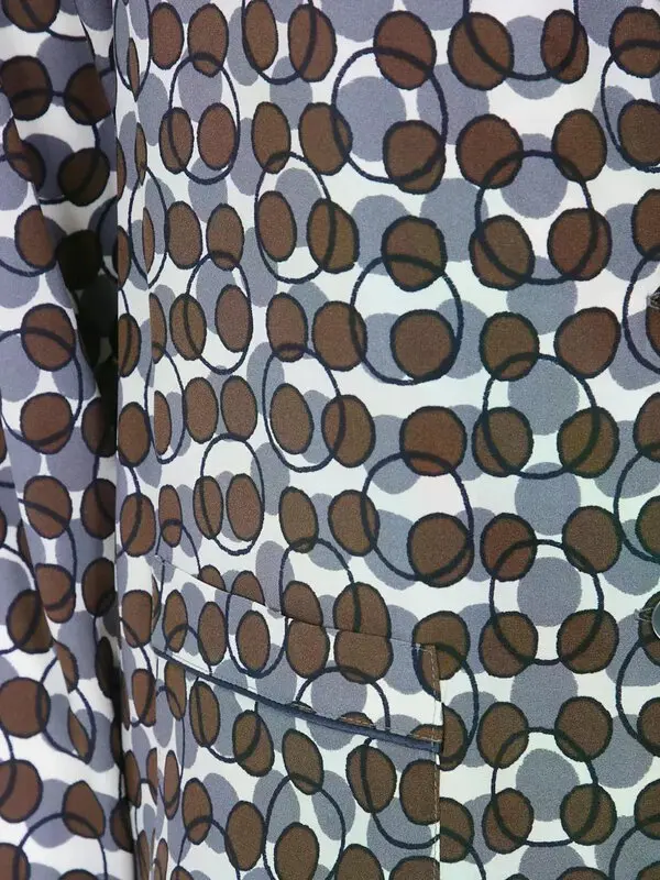 LAURA URBINATI Geometric-print Silk Shirt