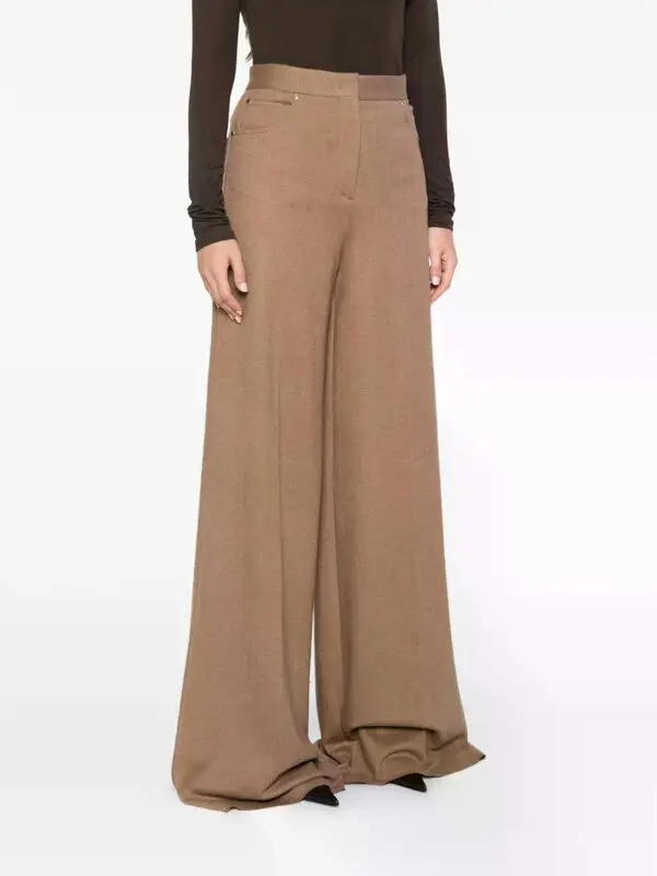 Max Mara Herringbone Wide-leg Trousers