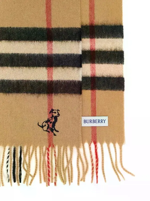 Burberry Check Mates Cashmere Scarf - Neutrals