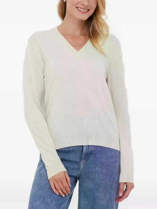 BENETTON V-neck Sweater - Neutrals