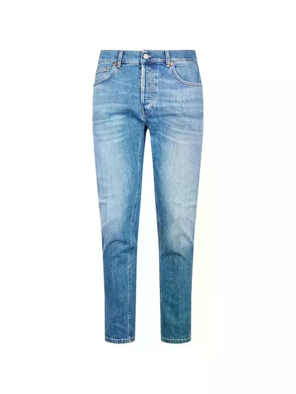 DONDUP Faded-effect Logo-plaque Jeans