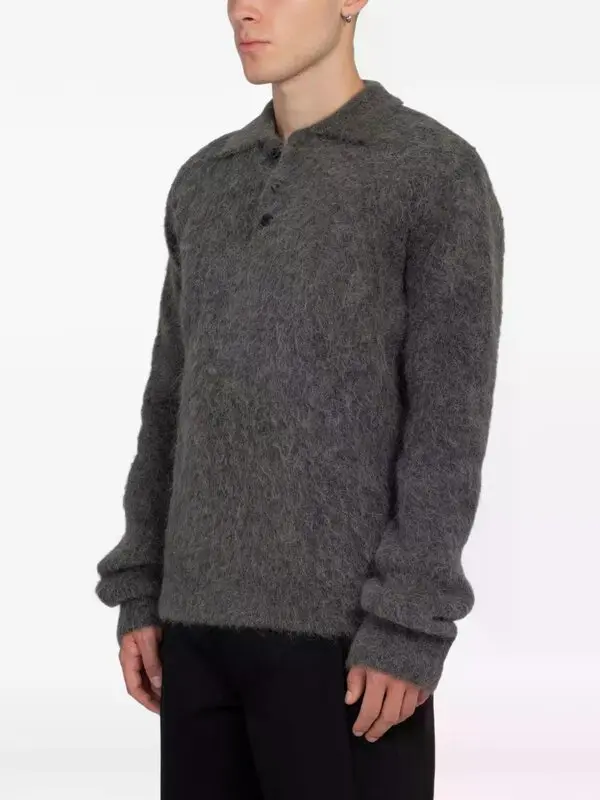 MINIMUM Kylo Ls Brushed Polo-collar Sweater
