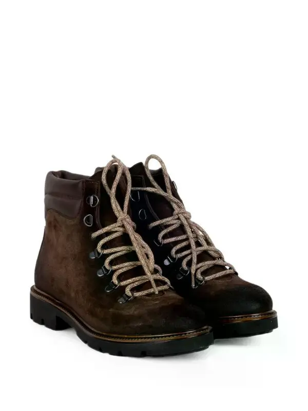 FRANCO FEDELE Lace-up Suede Ankle Boots