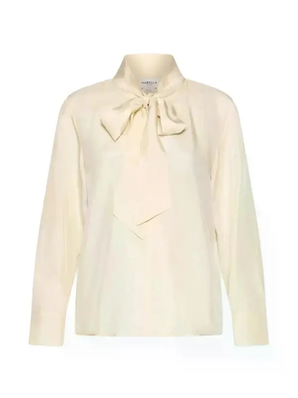 Marella Pussy-bow Long-sleeve Blouse