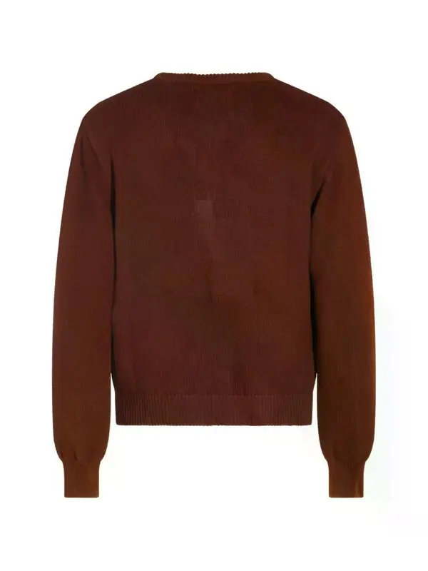 ARTE ANTWERP Logo-embroidered Ribbed-knit Sweater