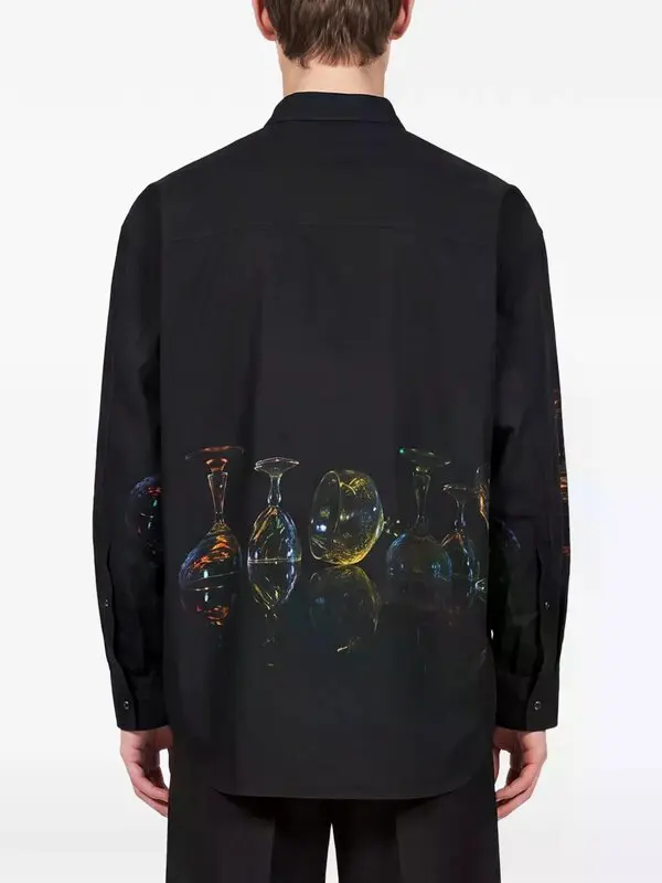 MAGLIANO Glass-print Long-sleeve Shirt
