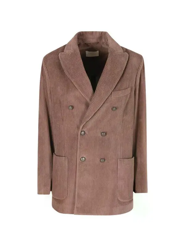 CIRCOLO 1901 Double-breasted Corduroy Jacket - Brown