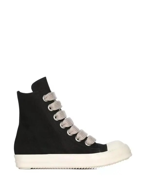 Rick Owens Jumbolace Cotton High-top Sneakers - Black