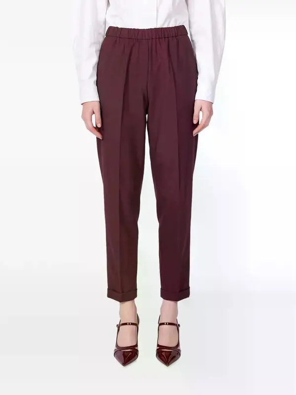 Antonelli Firenze Rosalba Cigarette Elasticated-waistband Turn-up Trousers