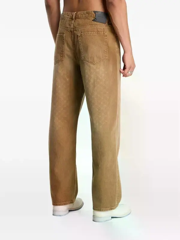 DAILY PAPER Amba Faded Monogram Straight-leg Jeans
