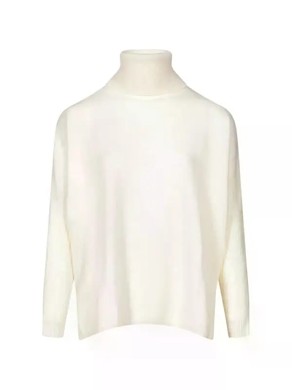 GOTHA Margareth Roll-neck Ribbed-sleeve Sweater - Neutrals